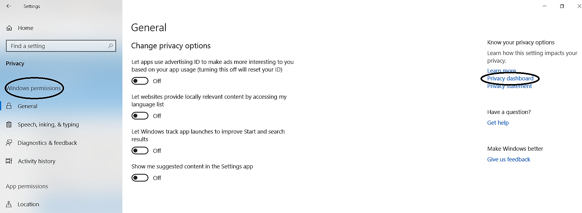 Protect your Privacy with Windows Privacy settings - InfoSecyour